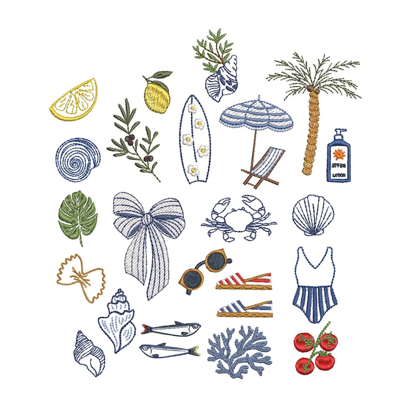 Beachy Patch Embroidery - Etsy