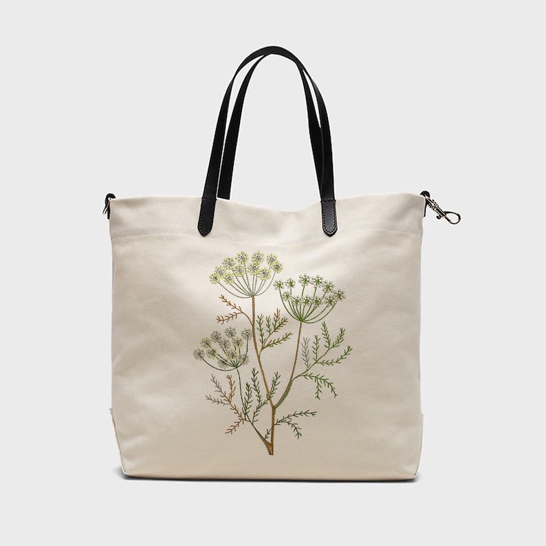 Yarrow Flower Machine Embroidery Wild Flowers Floral Botanical Garden ...