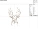 Deer Stag Machine Embroidery Design, Floral Farm Animal Instant ...