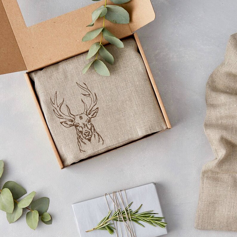 Deer Stag Machine Embroidery Design, Floral Farm Animal Instant ...