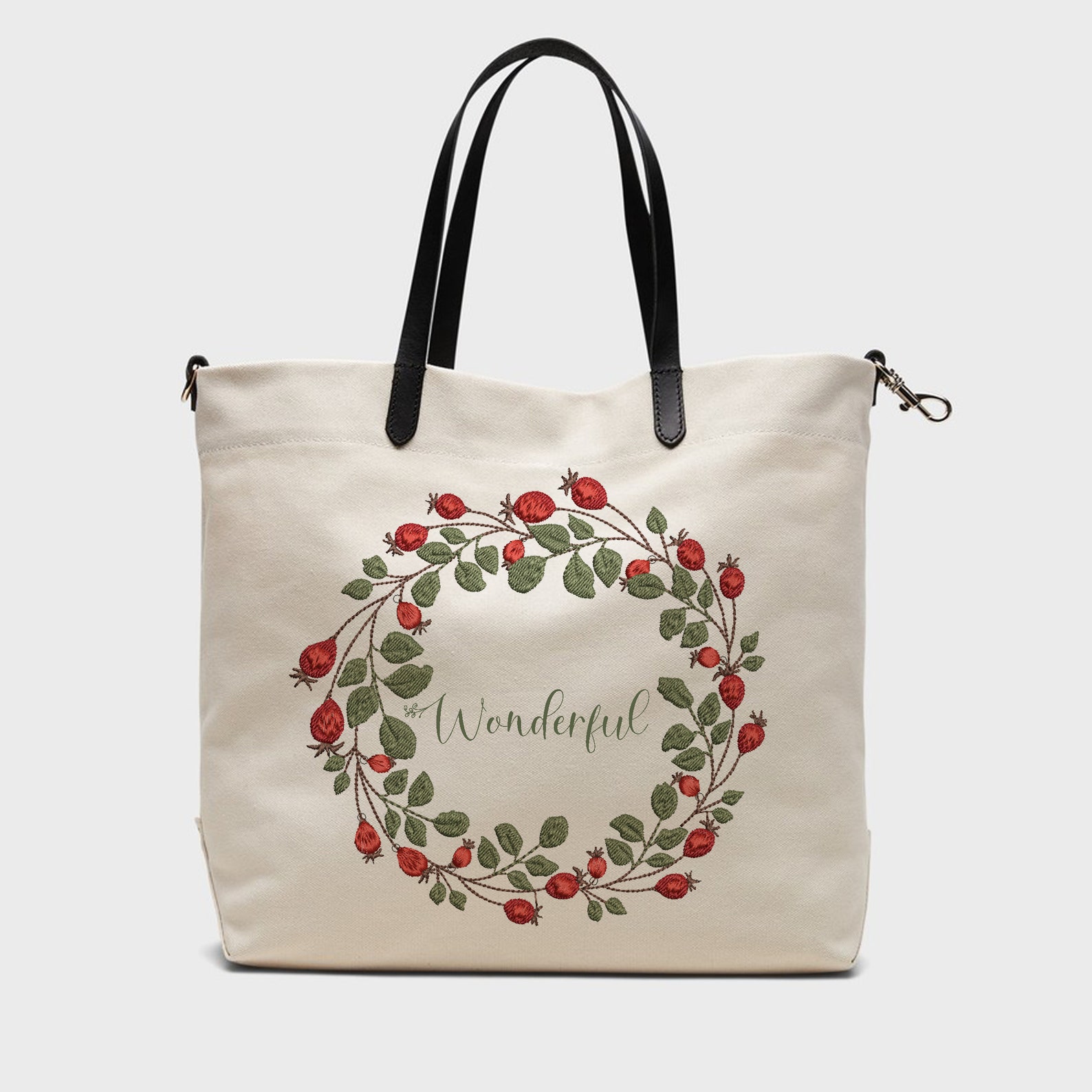 Rosehip Wreath, Border and Branch Machine Embroidery Design Bundle ...