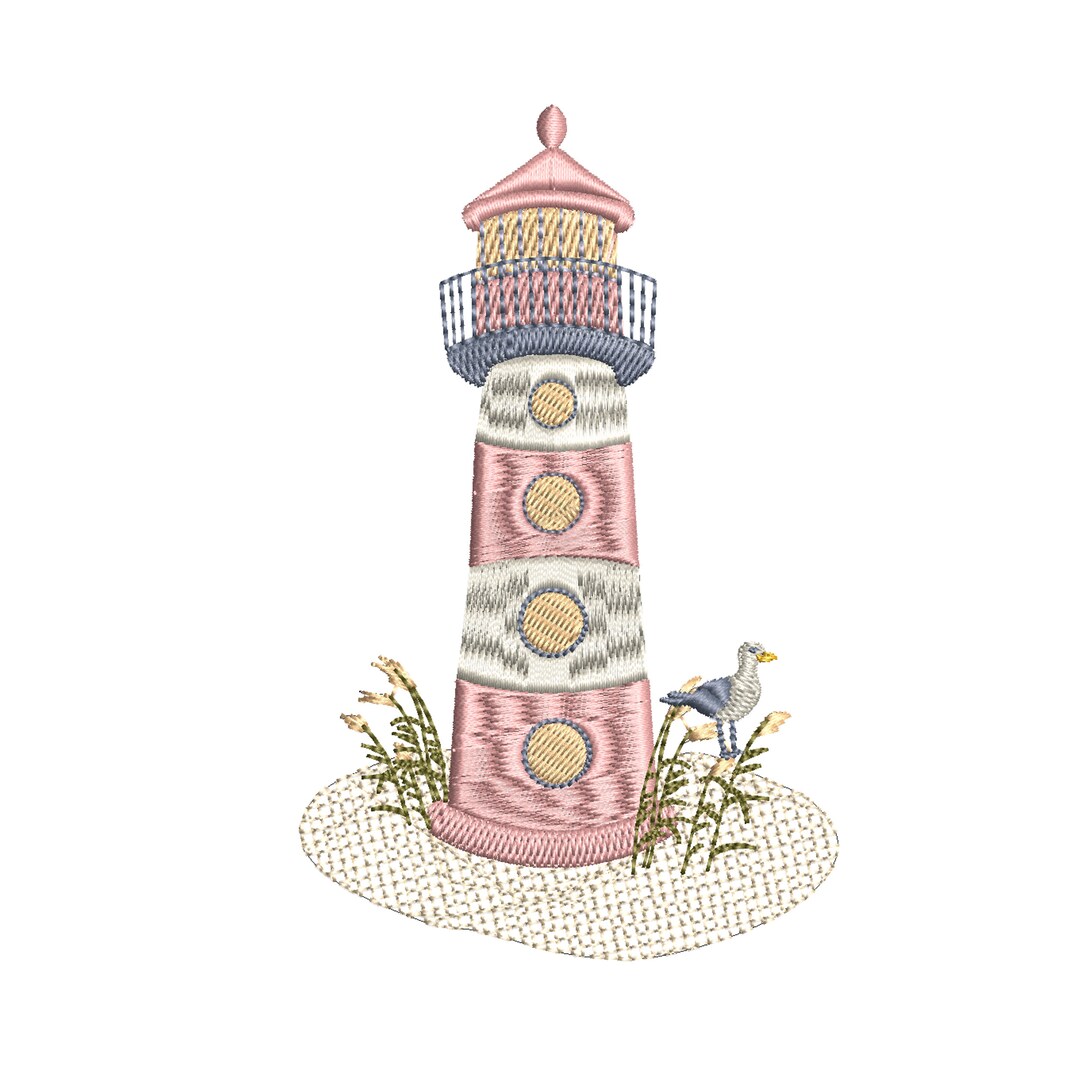 Lighthouse Machine Embroidery Design, Baby Child Birth Day Sea Nautical ...