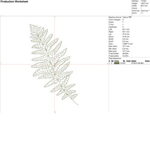 Forest Fern Machine Embroidery Design Bundle, 12 Ferns, Botanical ...