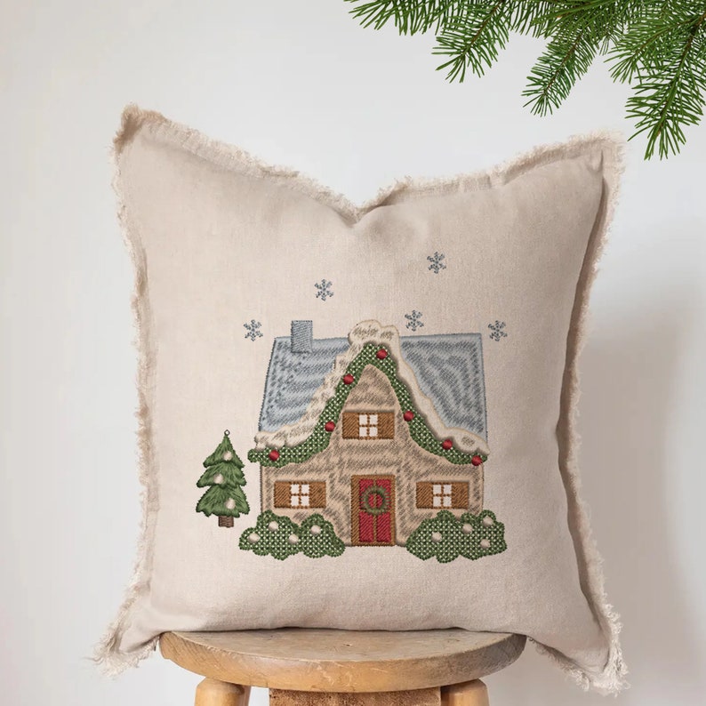 17 Playful Christmas Elements for Machine Embroidery, Winter Holiday ...