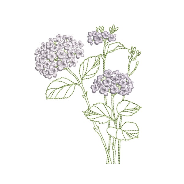Hydrangea Embroidery - Etsy
