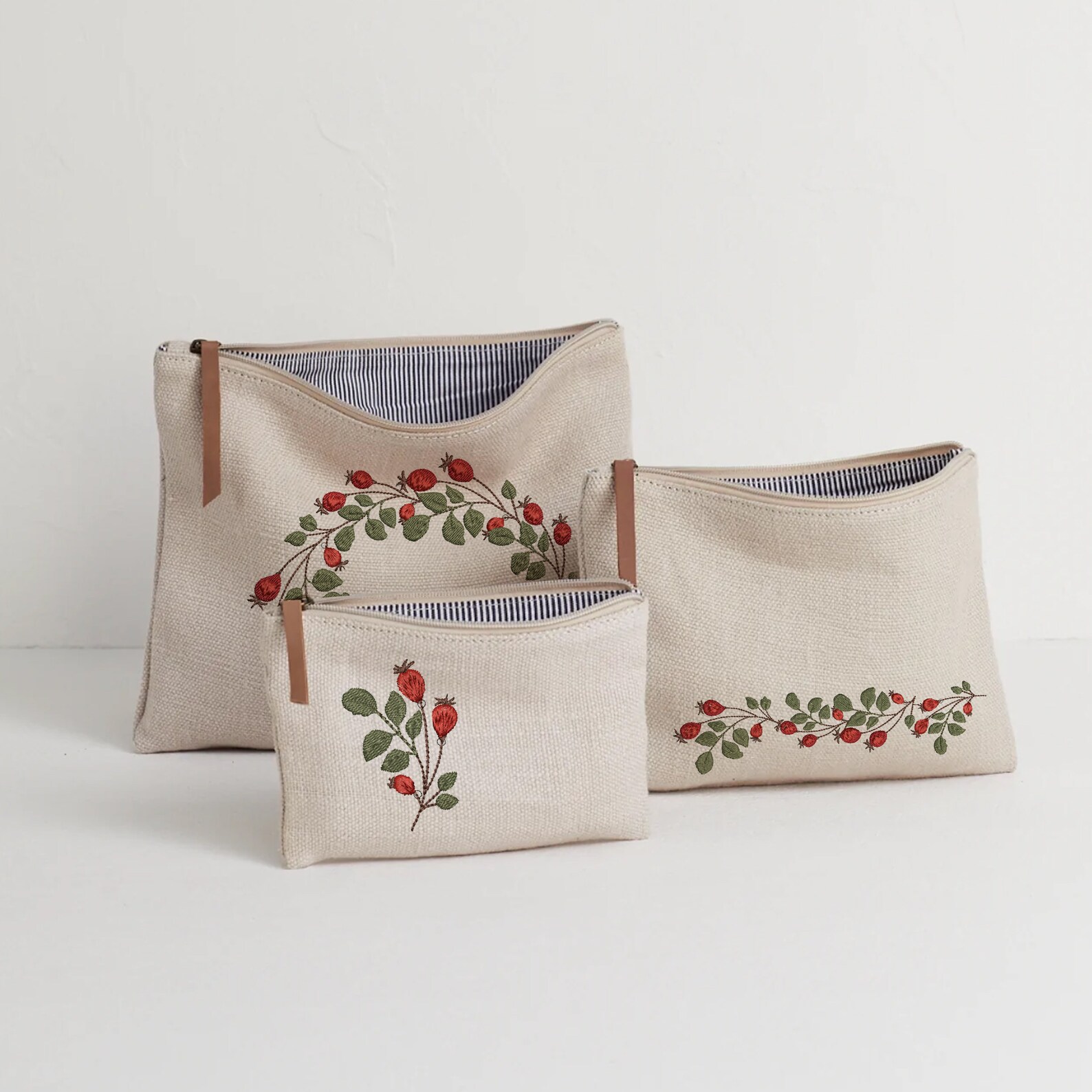 Rosehip Wreath, Border and Branch Machine Embroidery Design Bundle ...