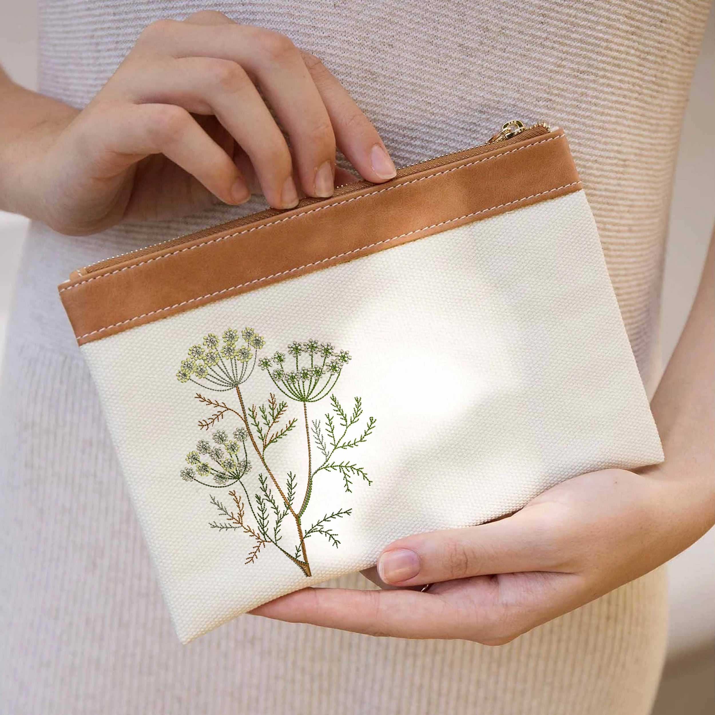 Yarrow Flower Machine Embroidery Wild Flowers Floral Botanical Garden ...