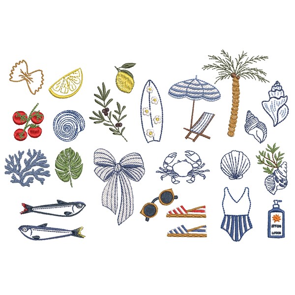 Coastal Embroidery - Etsy
