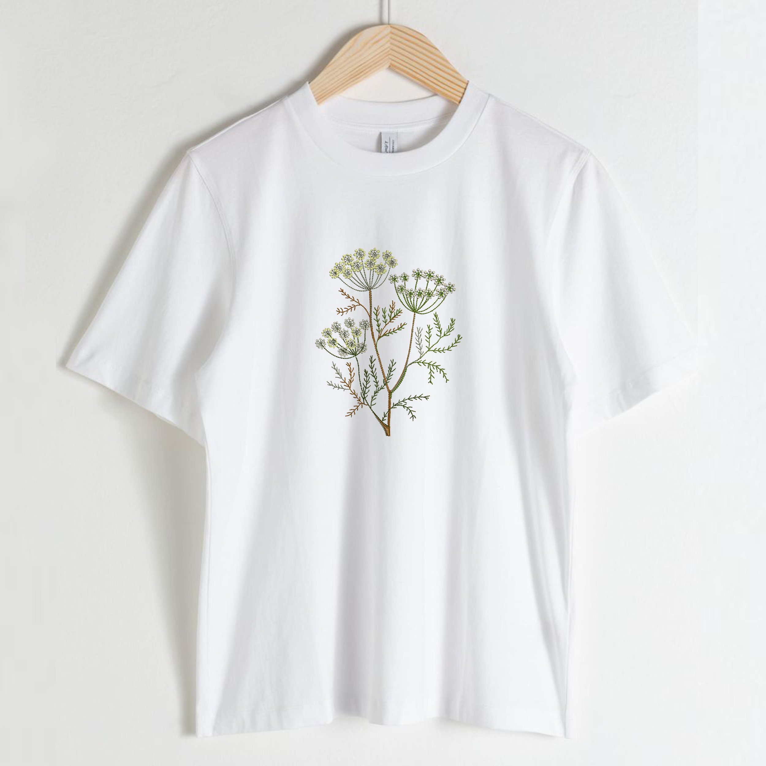 Yarrow Flower Machine Embroidery Wild Flowers Floral Botanical Garden ...