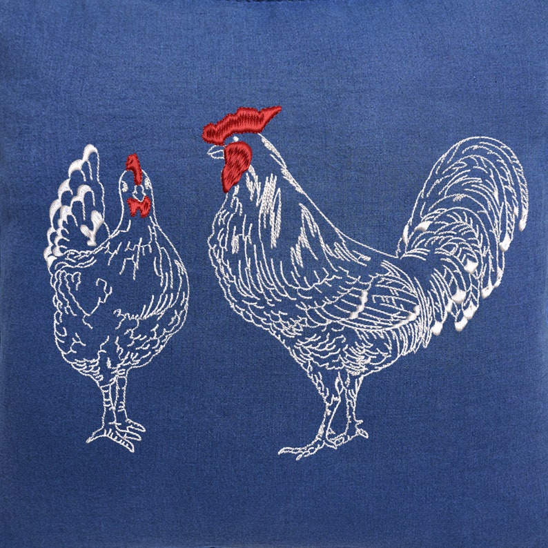 Chicken and Hen Machine Embroidery Design, Easter Rooster Farm Animal ...