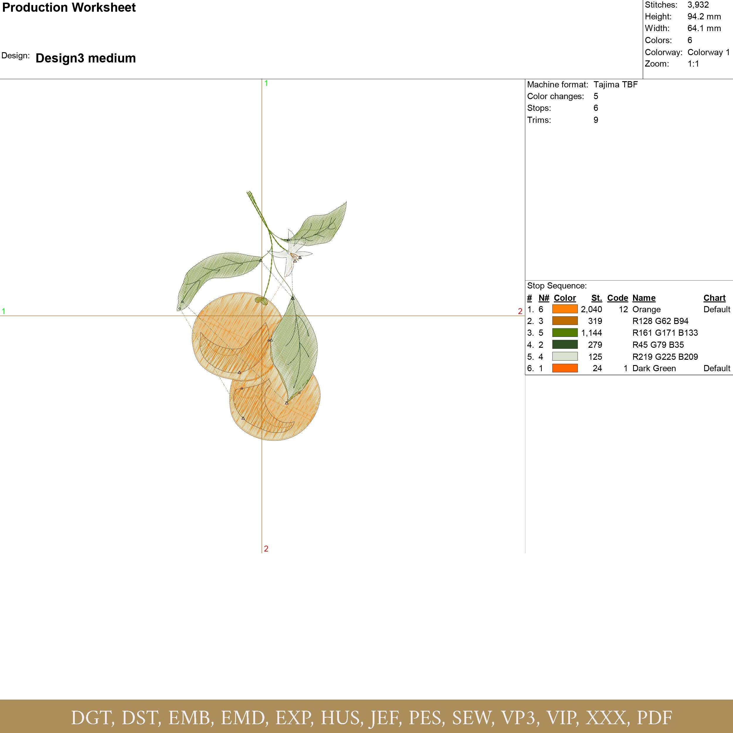 Mini Tiny Orange Machine Embroidery Design Bundle Patterns, Instant ...