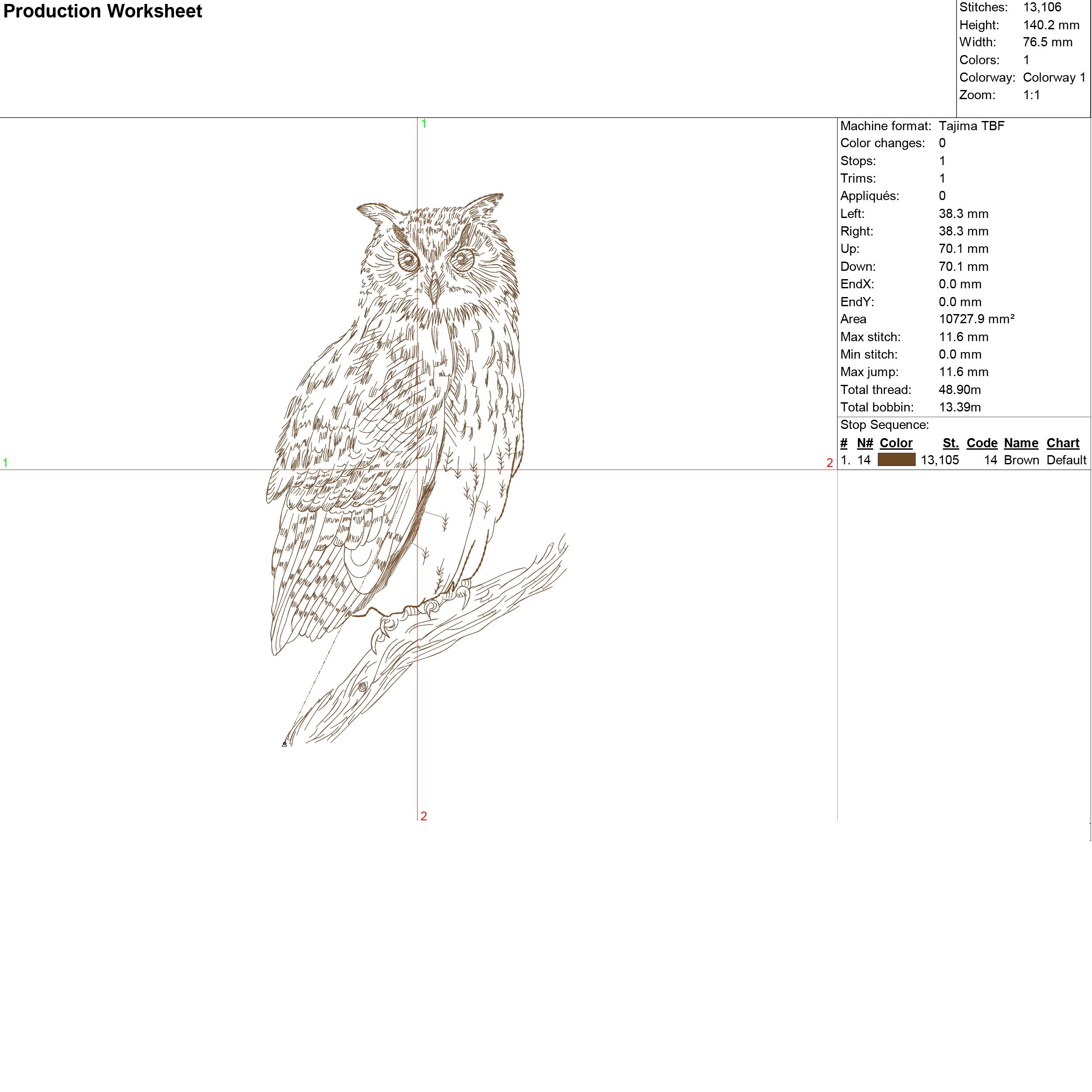 Owl Machine Embroidery Design, Sketched Style Bird Animal Instant ...