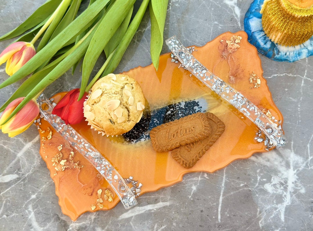 Epoxy Resin Serving Tray With Handles Valentines Day Gift Birthday ...