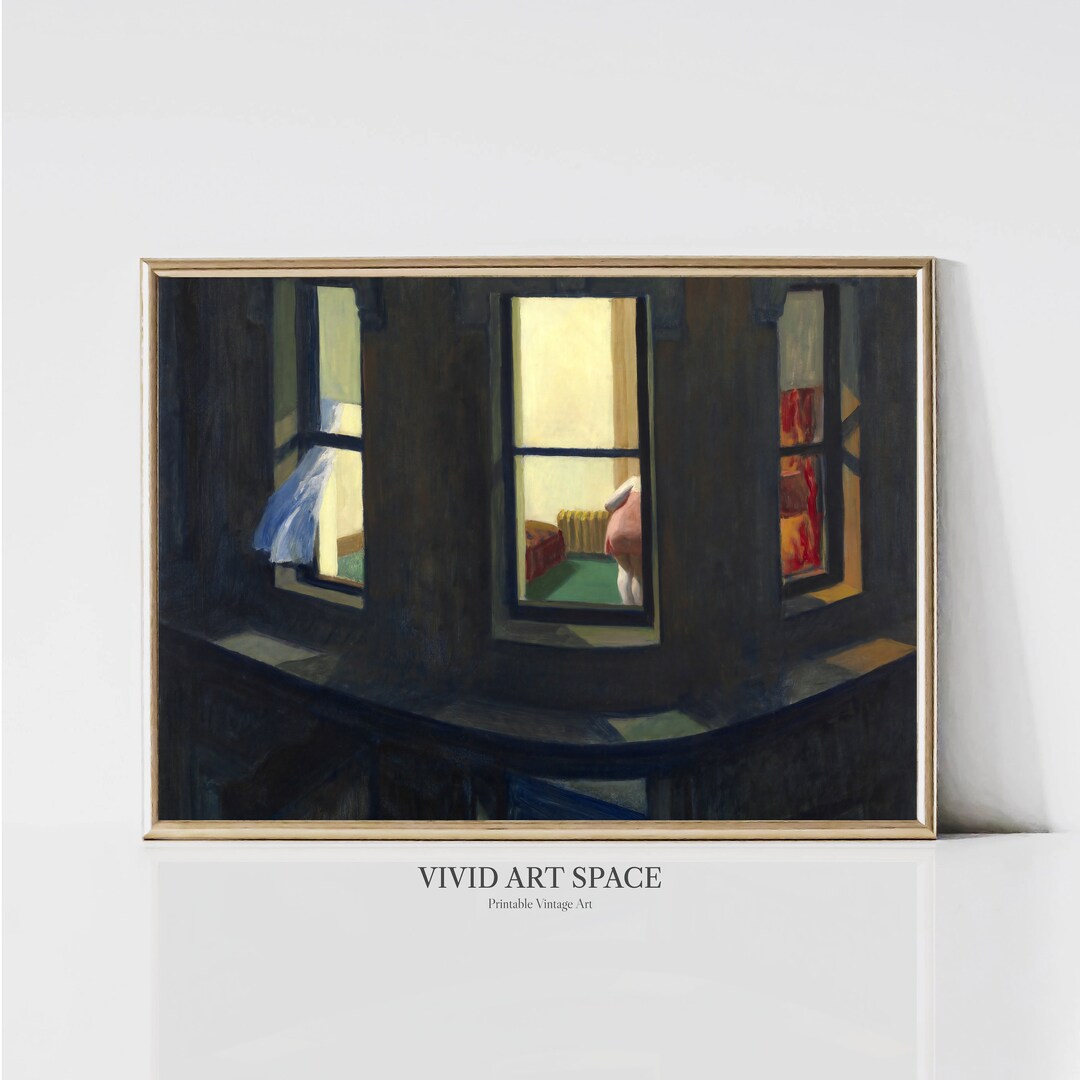 Edward Hopper Night Windows | Modern American Realism Painting | Moody ...
