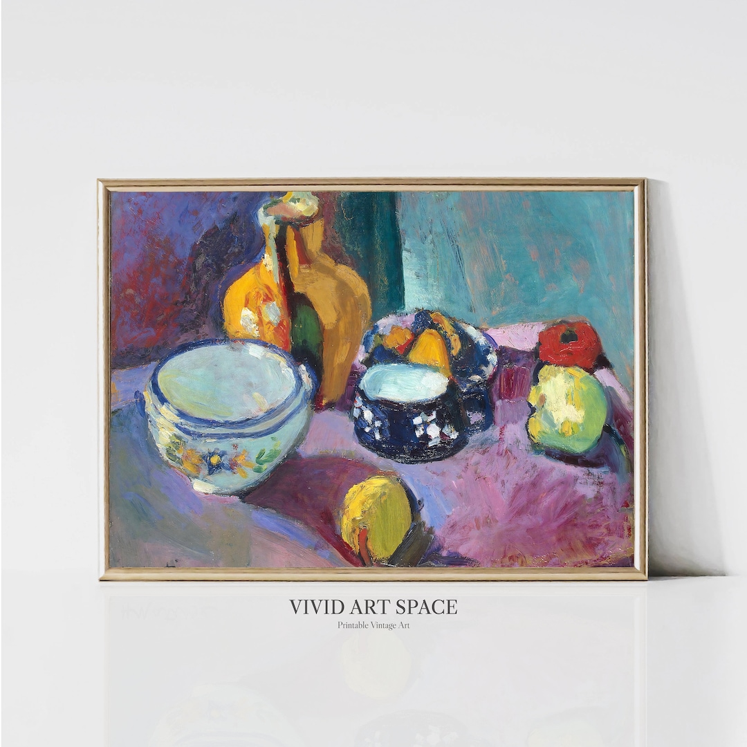 Henri Matisse Dishes and Fruit | Fauvism Still Life Painting | Fruit ...