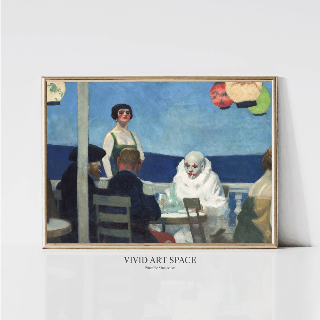 Edward Hopper Soir Bleu | Modern American Realism Painting | Cafe ...