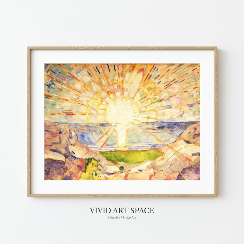 The Sun by Edvard Munch | Modern Sea Landscape Painting | Abstract ...