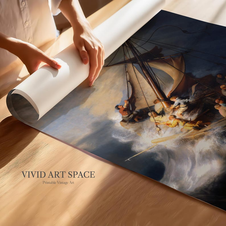 Rembrandt Painting Print - the Storm on the Sea of Galilee | Canvas ...