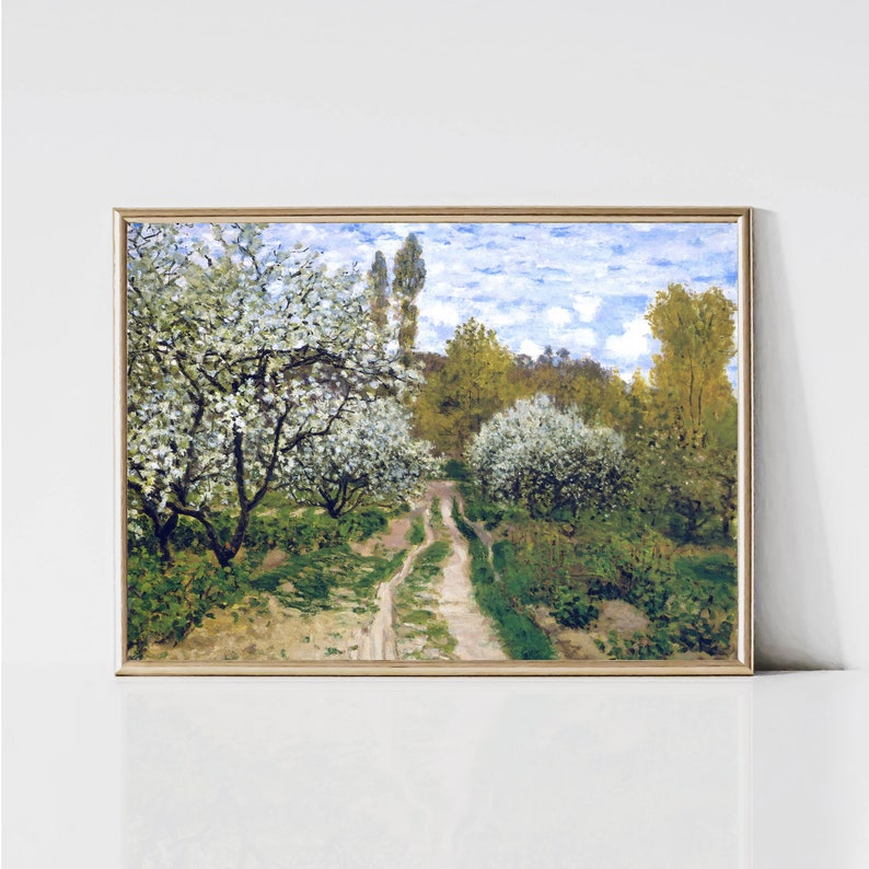 Claude Monet Trees in Blossom | Impressionist Landscape Painting ...