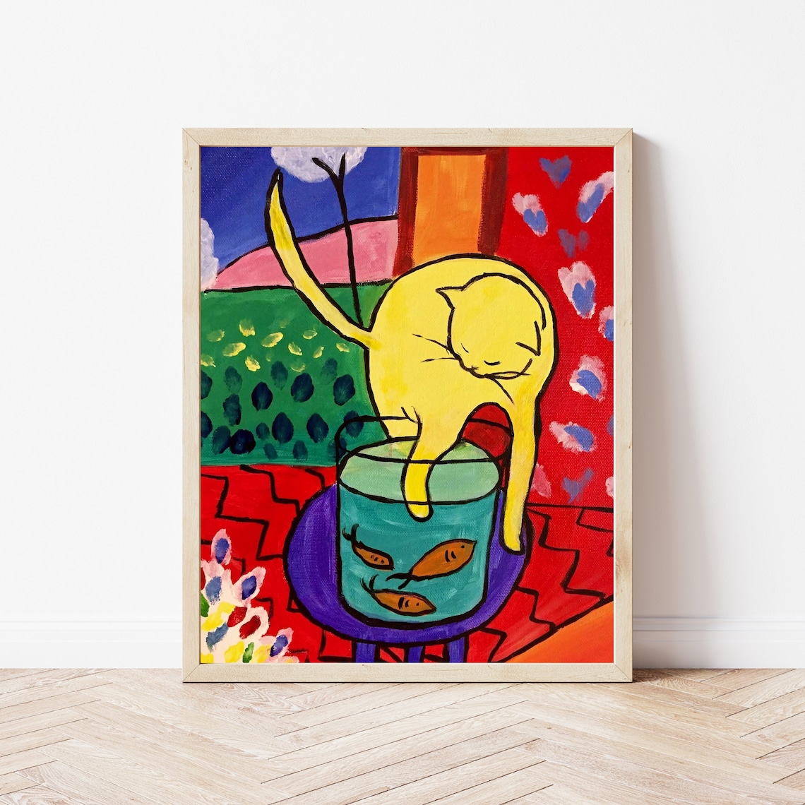 Henri Matisse Cat and Red Fish Fauvist Modern Animal - Etsy