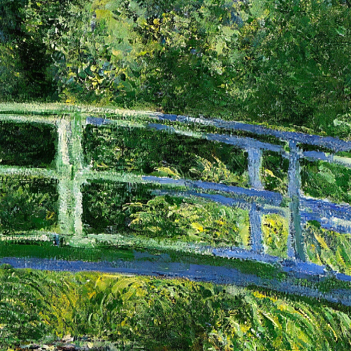Claude Monet Water Lilies & Japanese Bridge Impressionist - Etsy