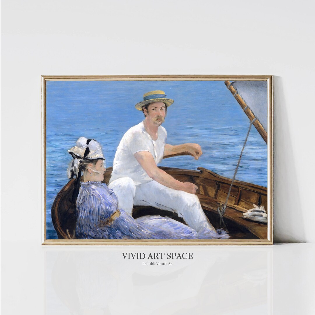 Boating by Edouard Manet | Impressionist Portrait Painting Print | Sail ...