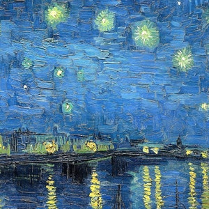 Vincent Van Gogh Starry Night Over Rhone | Impressionist City Landscape ...