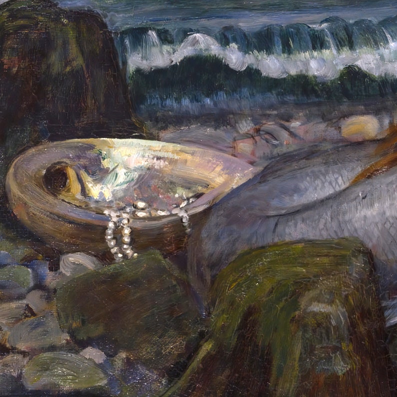 Mermaid John William Waterhouse | Pre-raphaelite Art Print | Woman ...