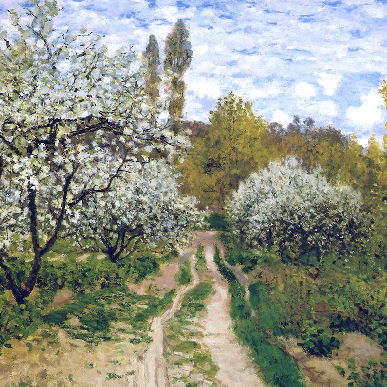 Claude Monet Trees in Blossom Impressionist Landscape - Etsy