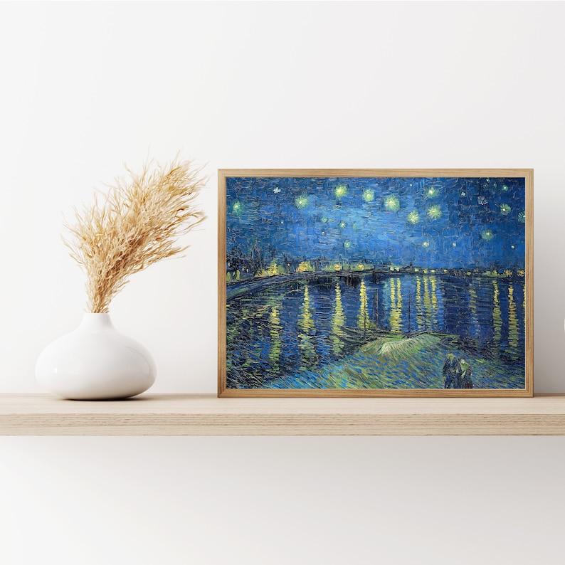 Vincent Van Gogh Starry Night Over Rhone Impressionist - Etsy