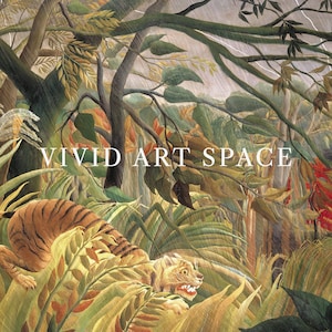 Henri Rousseau Tiger in a Tropical Storm Vintage Jungle Landscape ...