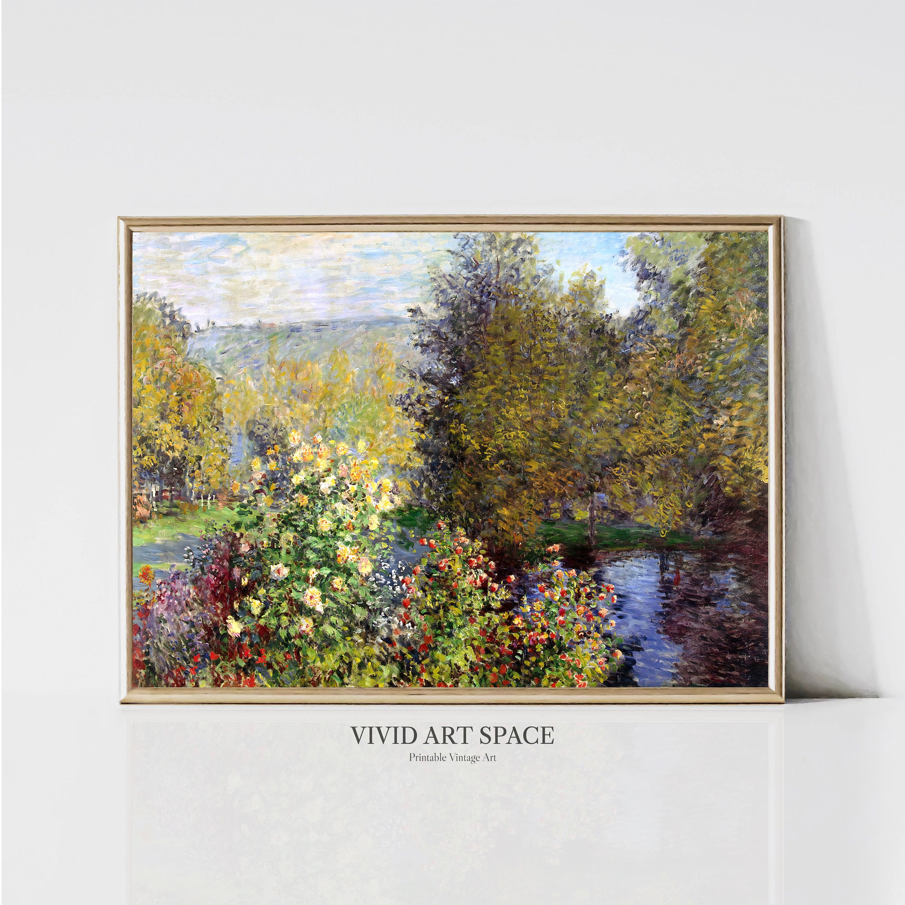 Claude Monet Blooming Flower Garden Impressionist Landscape - Etsy
