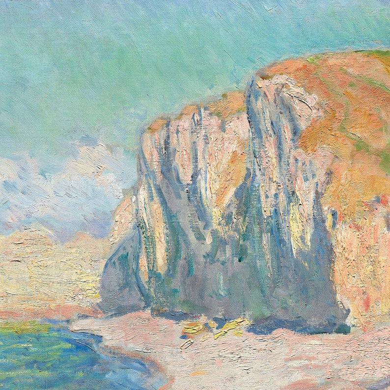 Claude Monet Etretat Beach | Impressionist Landscape Painting | Coastal ...