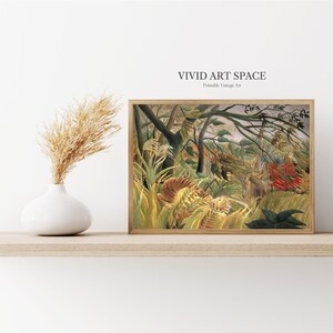 Henri Rousseau Tiger in a Tropical Storm Vintage Jungle Landscape ...