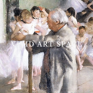 Edgar Degas Ballet Dance Class Impressionist Ballerina Portrait ...