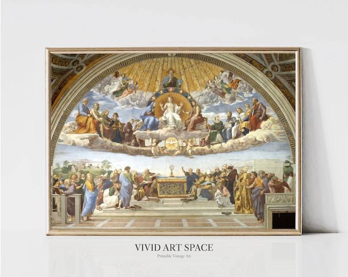 Raphael's Disputation of the Holy Sacrament ca. 15091510 Raphael Canvas ...