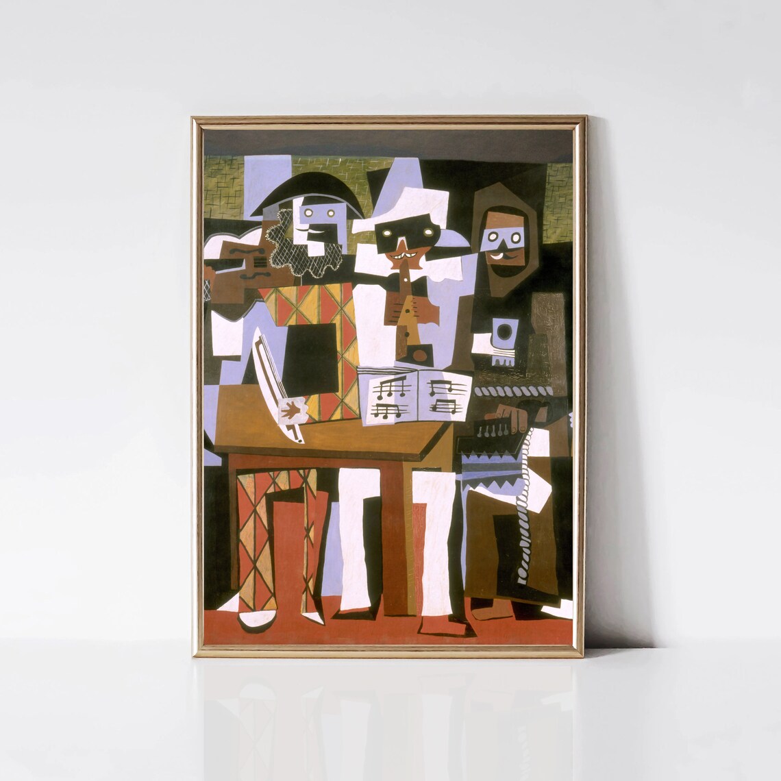 Pablo Picasso Three Musicians Modernist Cubism Portrait - Etsy