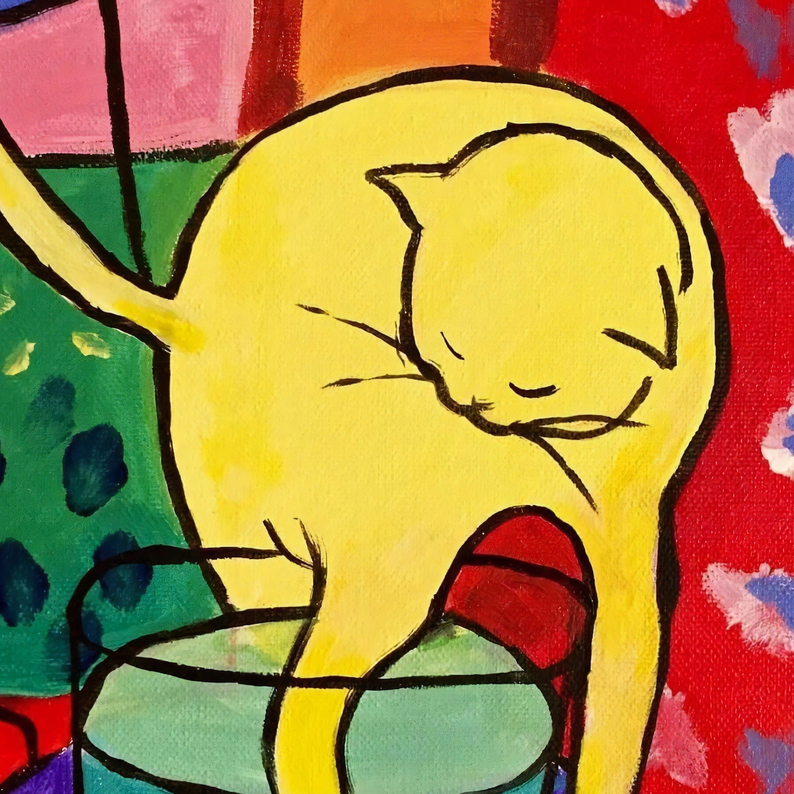 Henri Matisse Cat and Red Fish Fauvist Painting Modern Art Print Cat ...