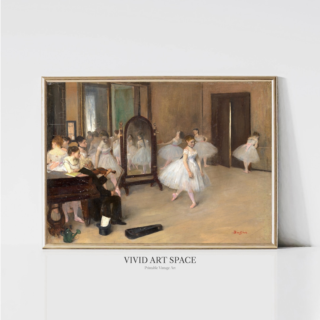 Edgar Degas Ballet Class | Impressionist Ballerina Portrait Painting ...