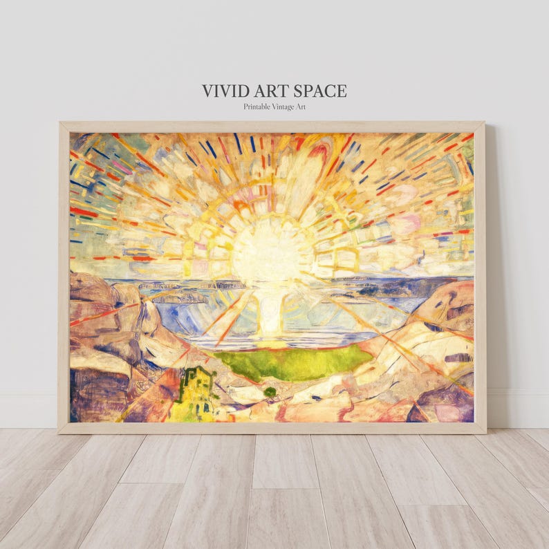The Sun by Edvard Munch | Modern Sea Landscape Painting | Abstract ...