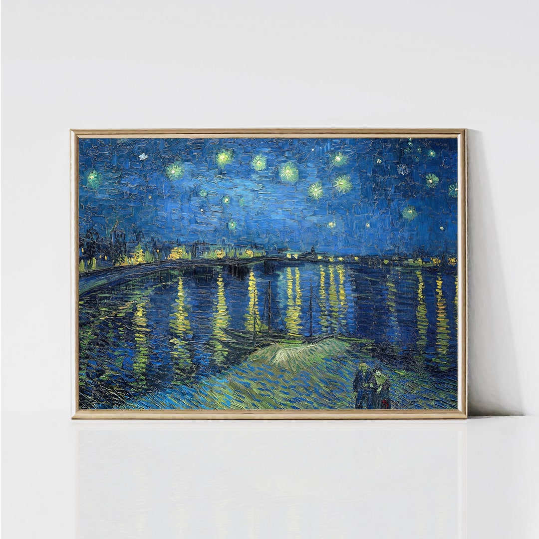Vincent Van Gogh Starry Night Over Rhone | Impressionist City Landscape ...