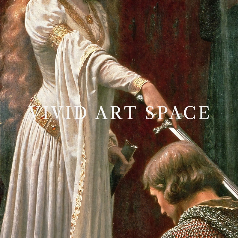 The Accolade | Pre-raphaelite Art Print | Vintage Portrait Painting ...
