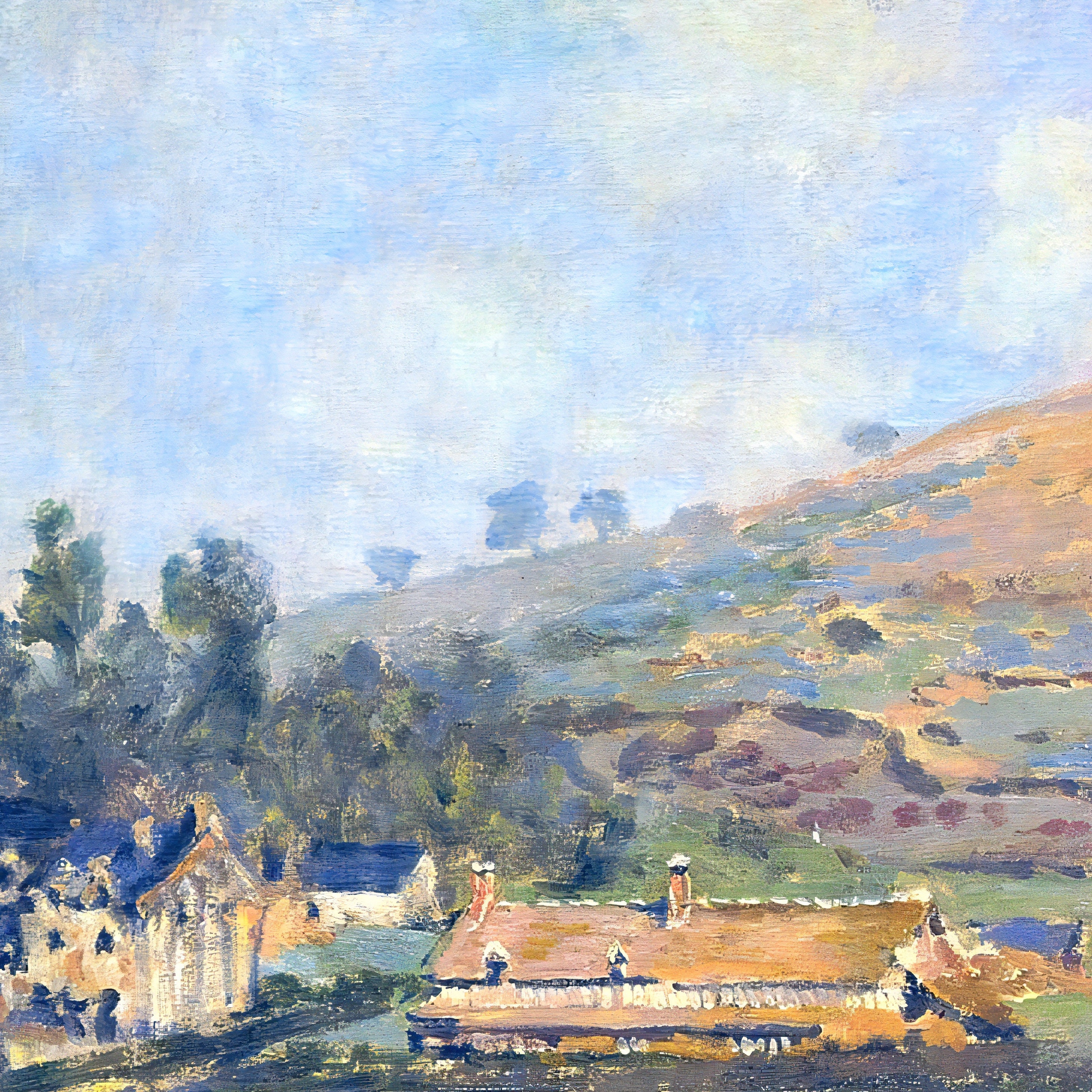 Claude Monet Rouen Mountain at Spring | Impressionist Landscape ...