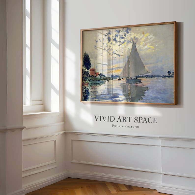 Claude Monet Painting Print - Sailboat | Canvas Print | Giclée Print ...