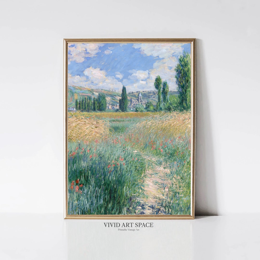 Claude Monet Path on the Island | Impressionist Landscape Painting ...