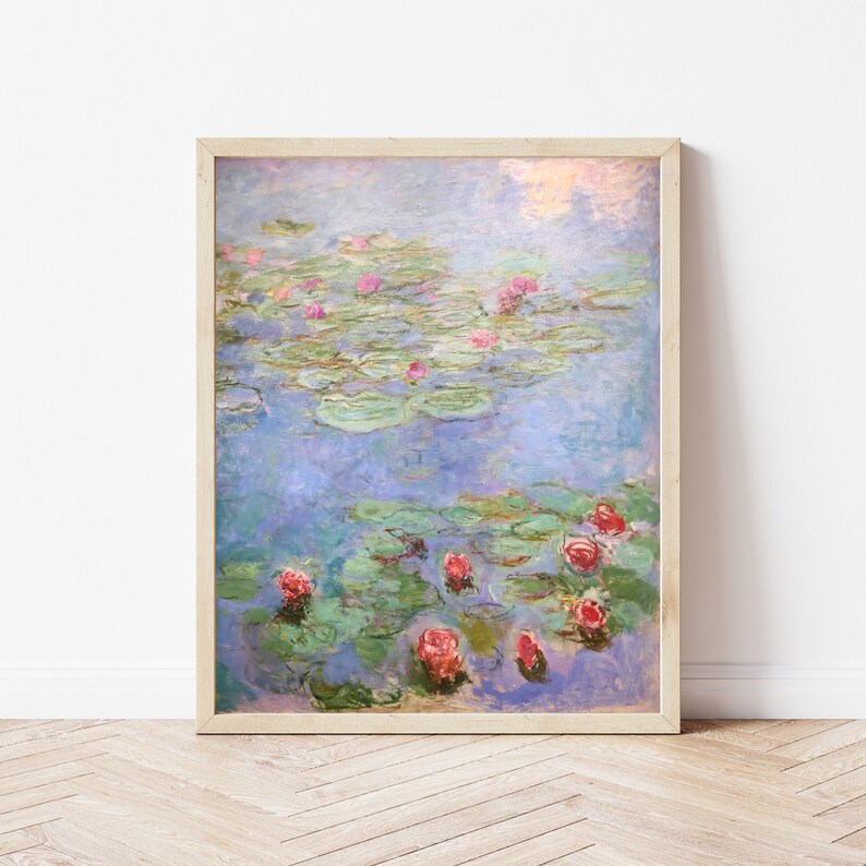 Claude Monet Water Lilies Impressionist Flower Landscape - Etsy