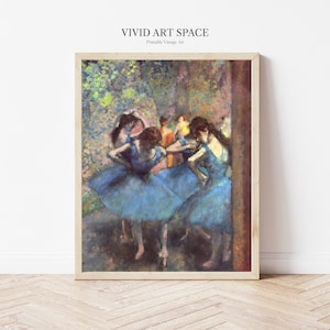 Edgar Degas Blue Dancers Impressionist Ballerina Portrait Painting ...