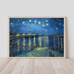 Vincent Van Gogh Starry Night Over Rhone | Impressionist City Landscape ...