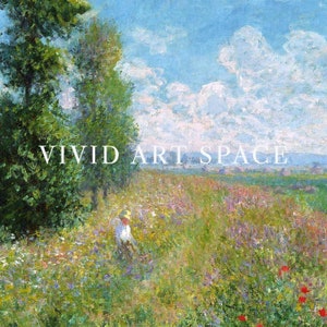 Claude Monet Meadow With Poplars | Impressionist Landscape Painting ...
