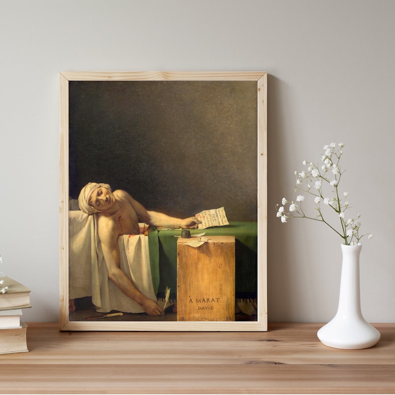 La muerte de Marat Jacques-Louis David / Pintura neoclásica - Etsy México